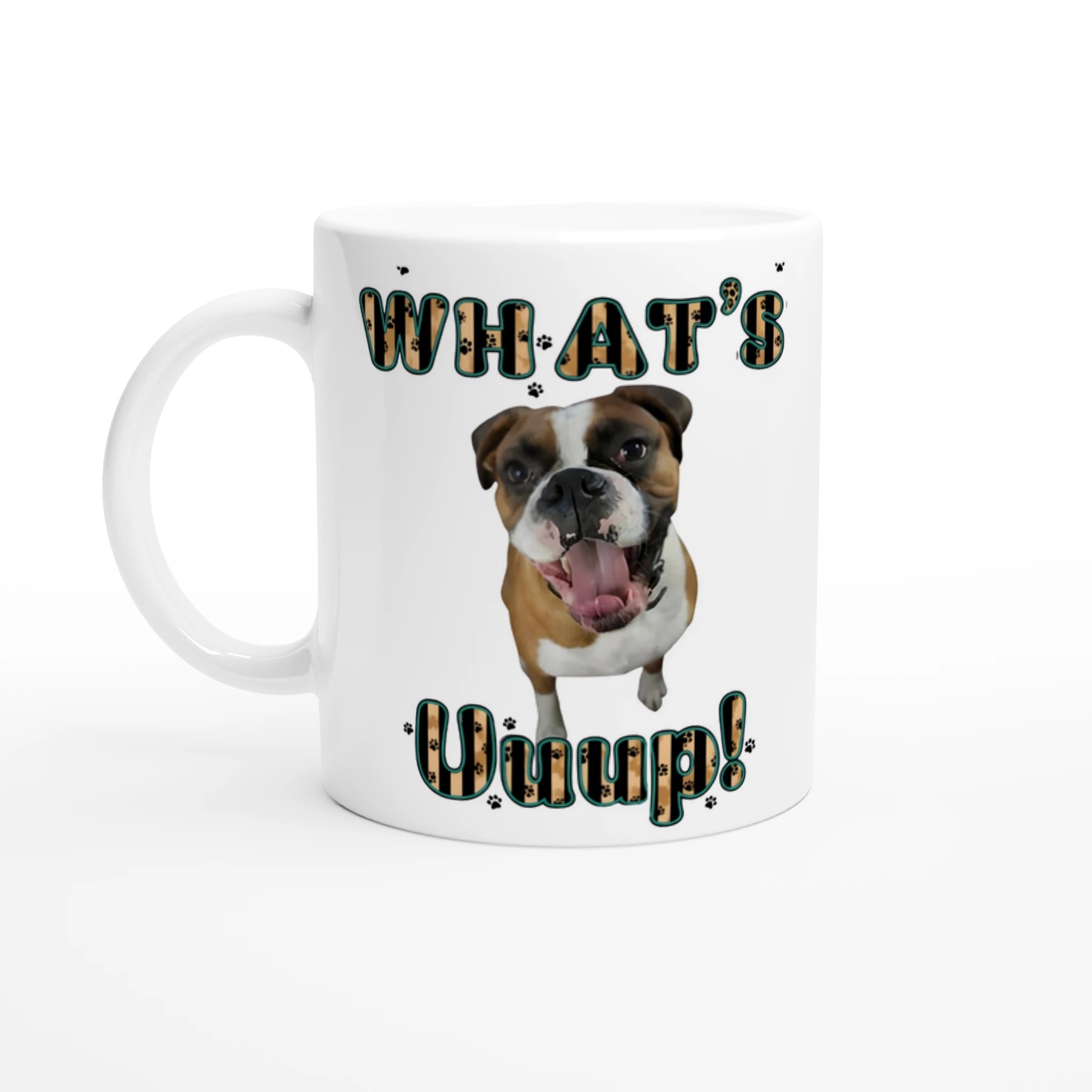 " What's Up" Boxer Dog White 11oz Ceramic Mug – The Gifting Groove