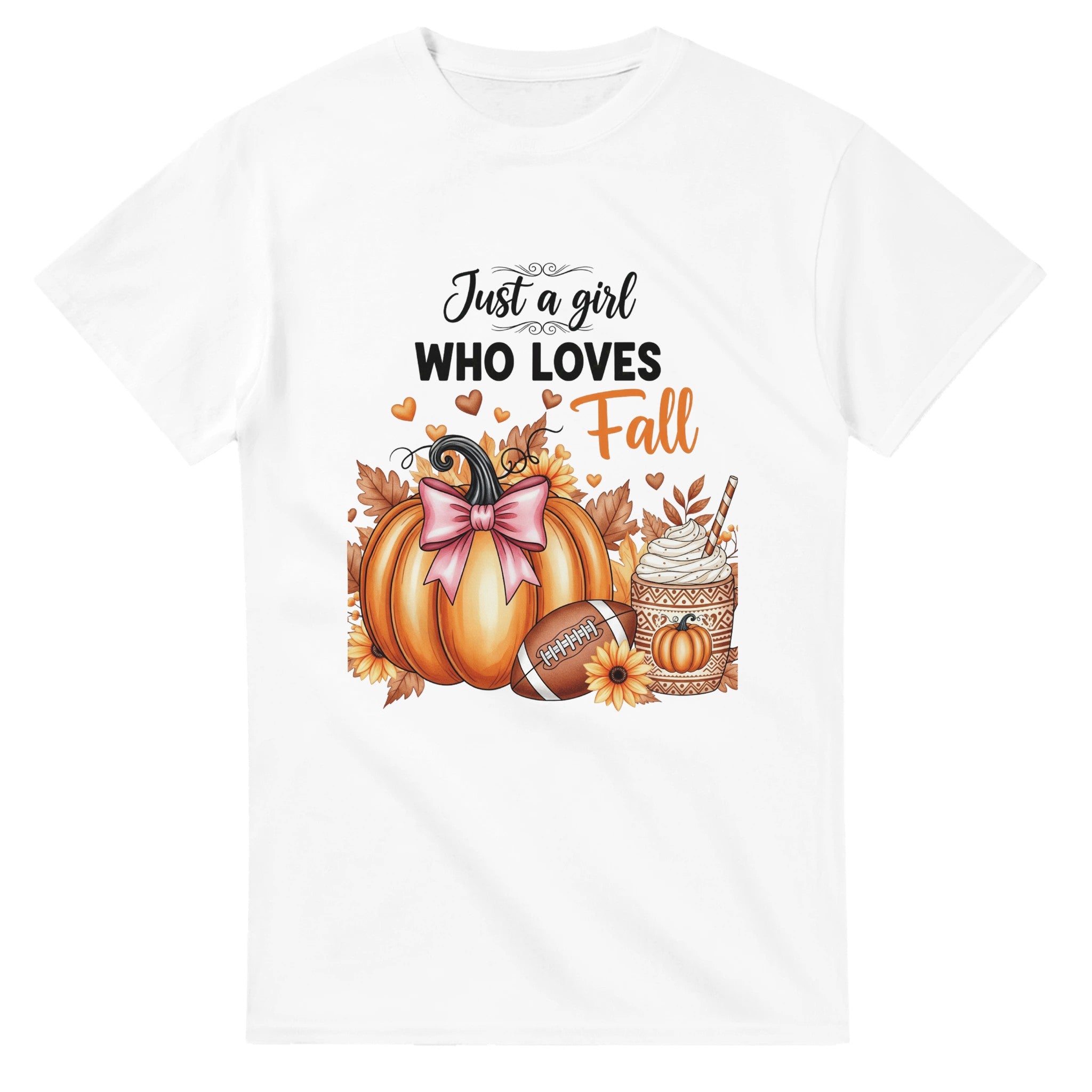 Autumn Lover T-Shirt: 'Just a Girl Who Loves Fall' – Heavyweight Cotto ...